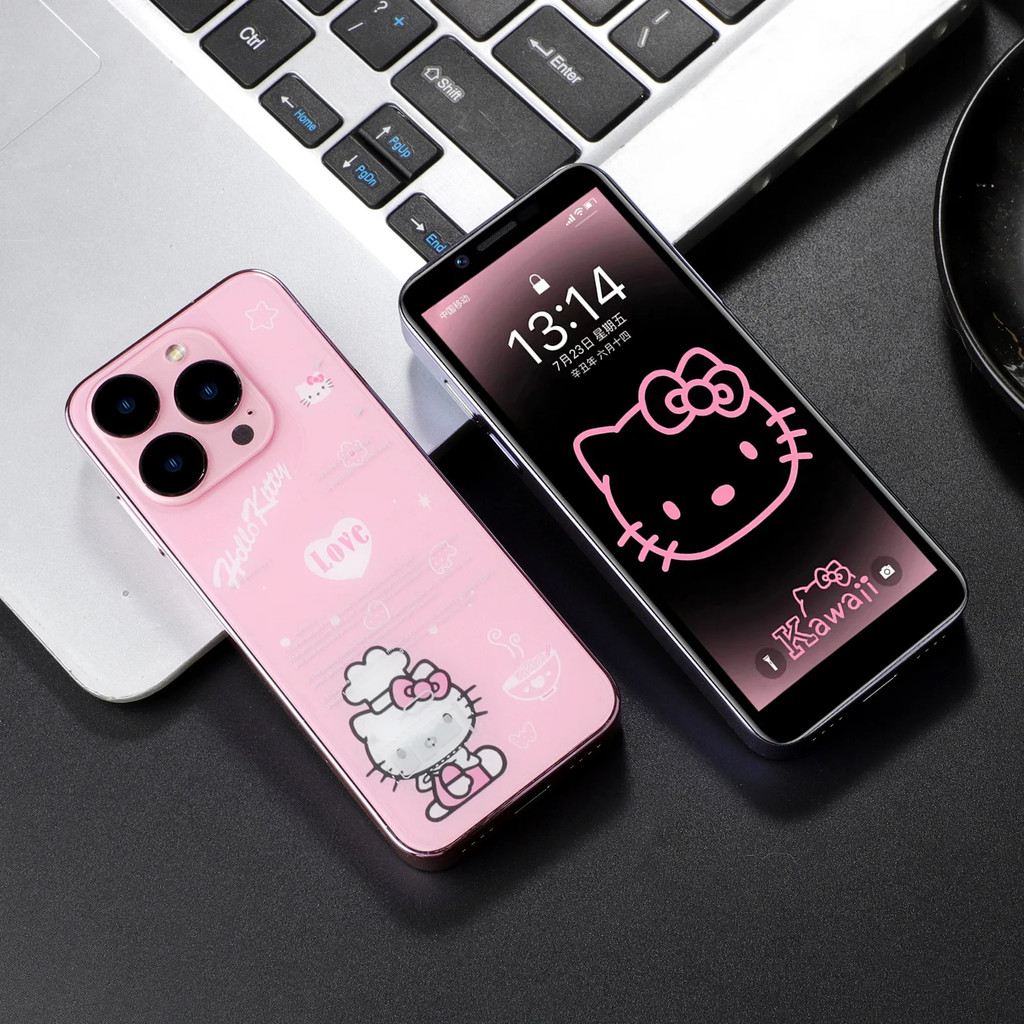 SOYES KT68 Hellokitty Smartphone Pink Blue Cartoon Cute New 4G Network ...