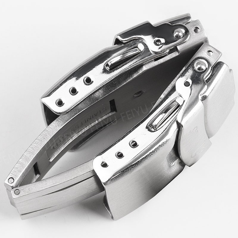 304 Solid Stainless Steel Watch Buckle Metal Folding Clasp for Seiko ...