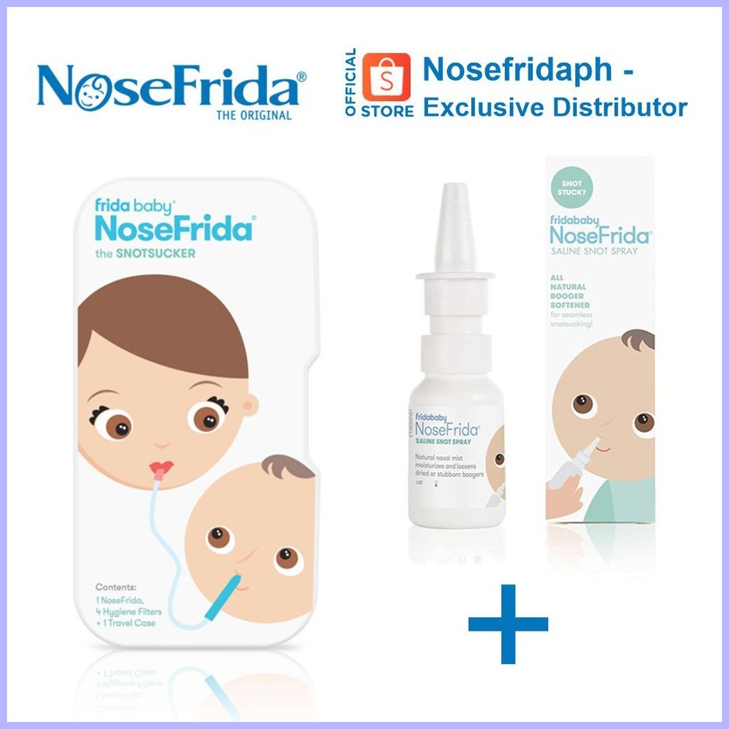 Nosefrida The Snot Sucker Saline Kit ( Nose Frida Nasal Aspirator ...