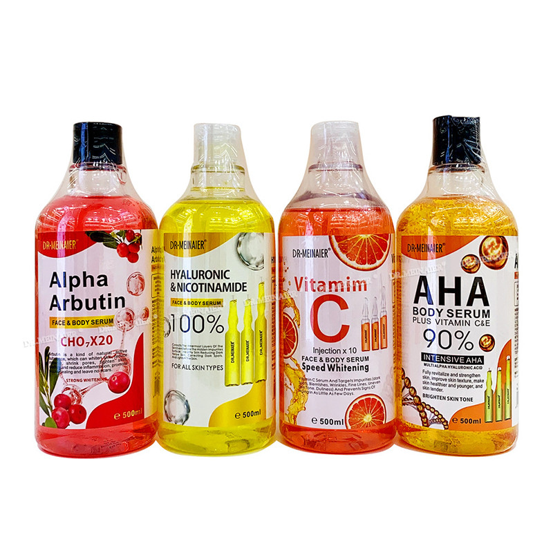 500ml AHA Hyaluronic Vitamin C Arbutin Face Body Serum Dark Spots ...