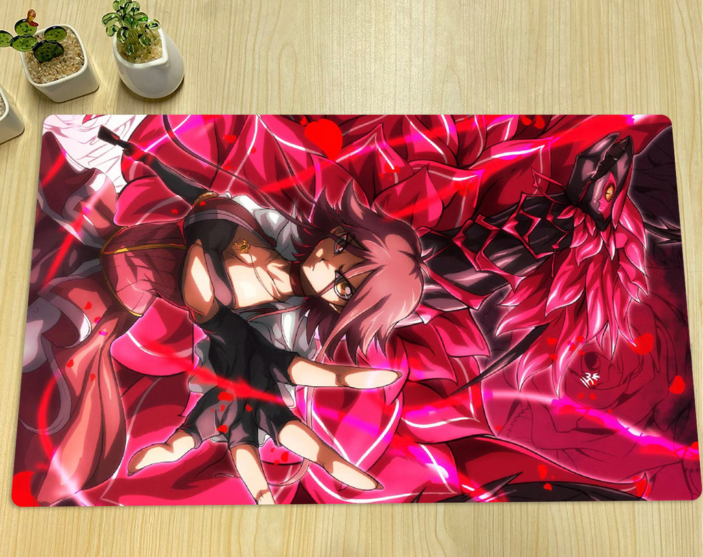 YuGiOh Playmat Akiza Izinski & Black Rose Dragon Mat TCG CCG Board Game ...
