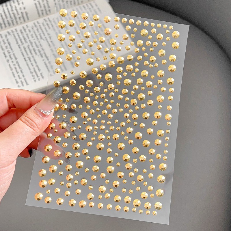 3D Eye Makeup Tattoo Stickers Gold Starry Diamond Face Sticker Self ...