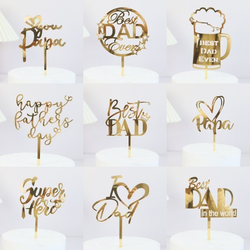 Father's Day Acrylic Plugin Dad Birthday Cake Plugin Love Dad Acrylic ...