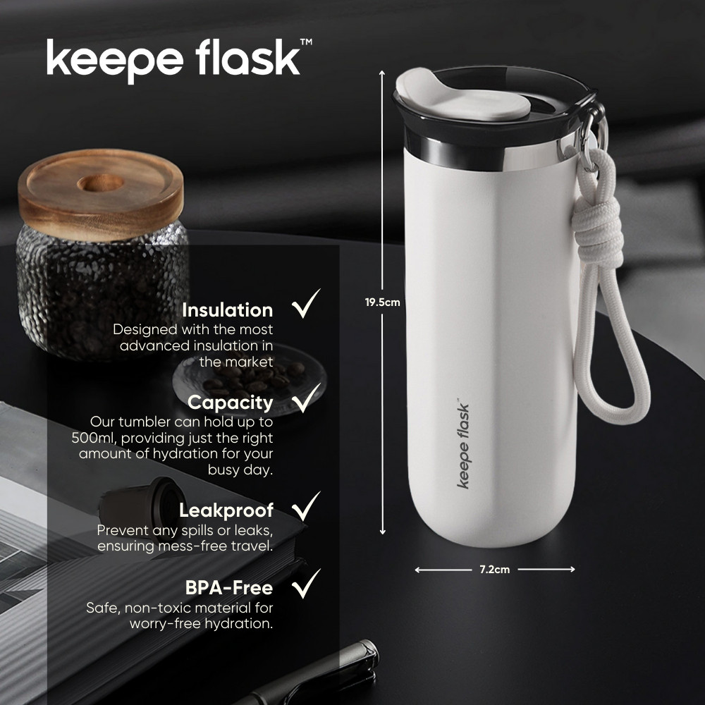 [Name Engraving] Keepe Flask Stainless Steel Pink Coffee Mug Insulated ...