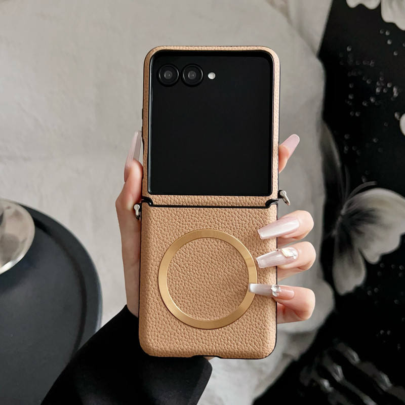 For Motorola Moto Razr 50 , Razr 50 Ultra Casing ELVEV Firm PU Leather ...