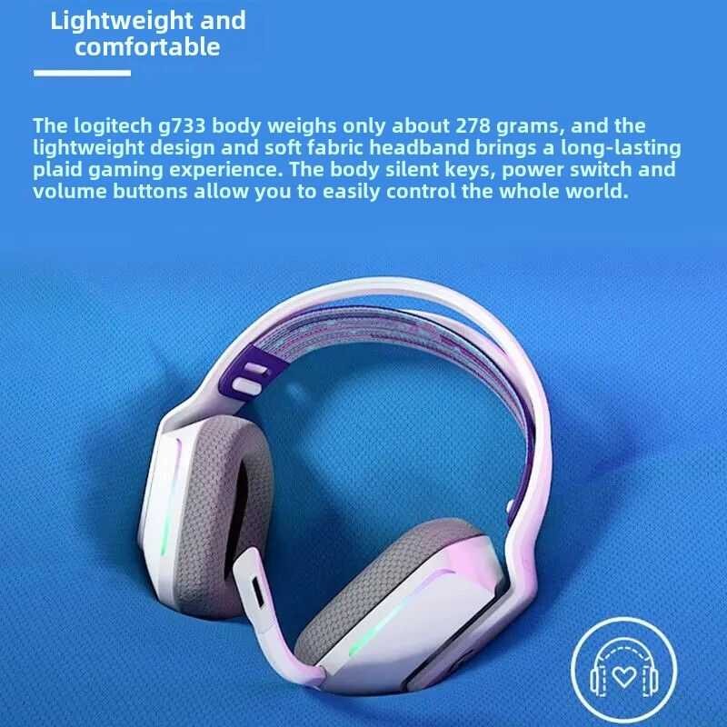 Logitech G435 Wireless Bluetooth Gaming Headset Overhead Computer ...