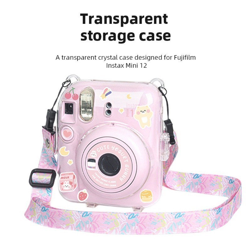 Camera Bag for Instax Mini 12 Transparent Case Camera Case+Strap ...