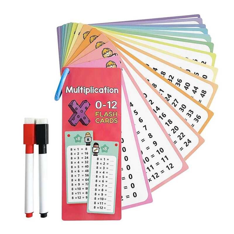 Multiplication Children 1-12 Table Flashcards Maths Fact Skill Improve ...