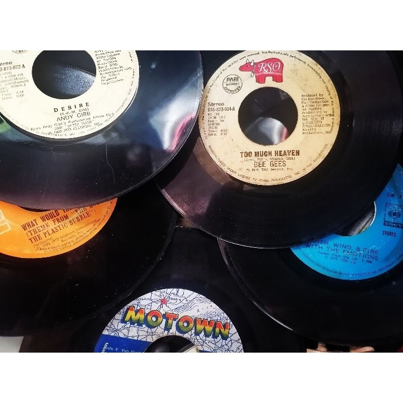 70s 80s 90s Pop Disco Ballad Vintage 45 RPM Vinyl Records Vinyls 45s LP ...