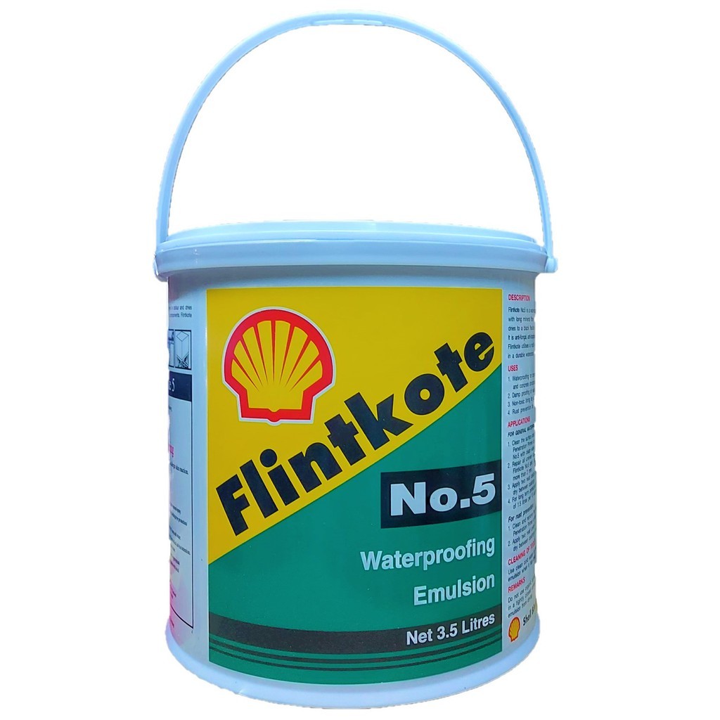 ♀ Shell Flintkote Waterproofing Emulsion No.5 - 3.5L | Shopee Philippines