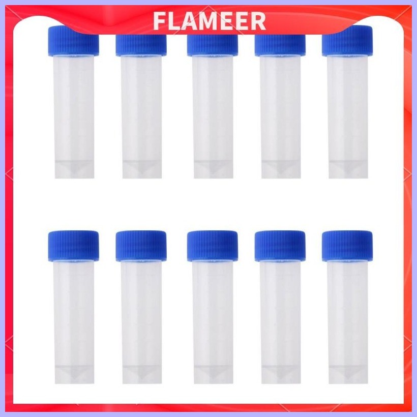 10pcs 5ml Graduated Test Tube Sample with Screw Cap ♀ | Shopee Philippines