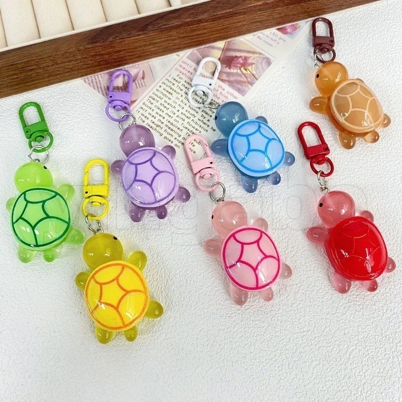 Cartoon Kuromi KT Melody Glow in the dark Turtle Keychain Pendant ...