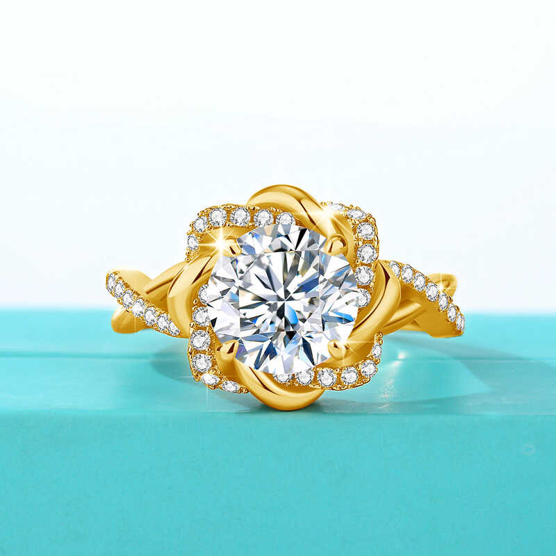 To 1Ct 3Ct Moissanite Dia Certified Ring Original Sterg Sier Rings For ...