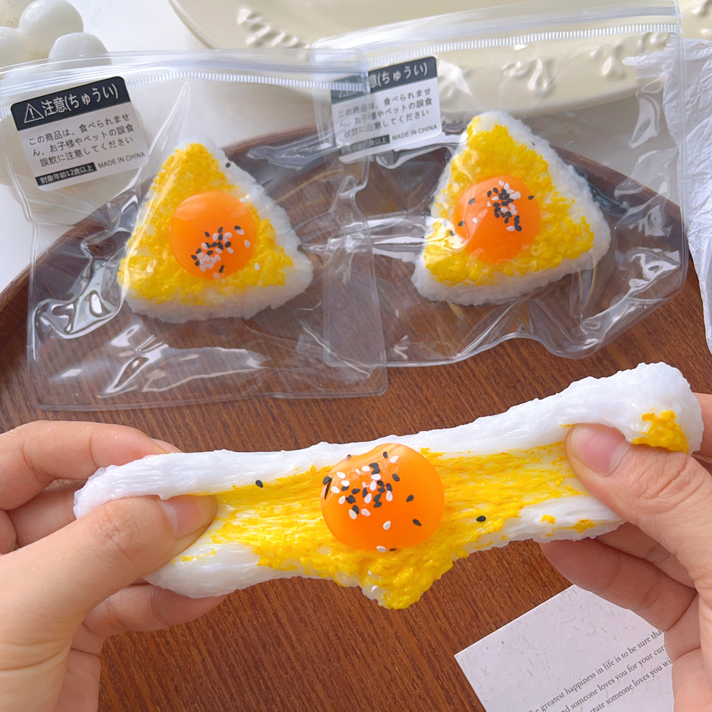 Fun Simulated TPR Triangle Sushi Pinching Decompression Toy - Squeeze ...