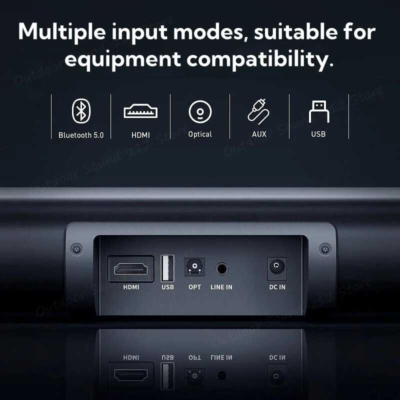 40W Computer Soundbar For TV Home Theatre System 2.0Ch Sound Box With ...