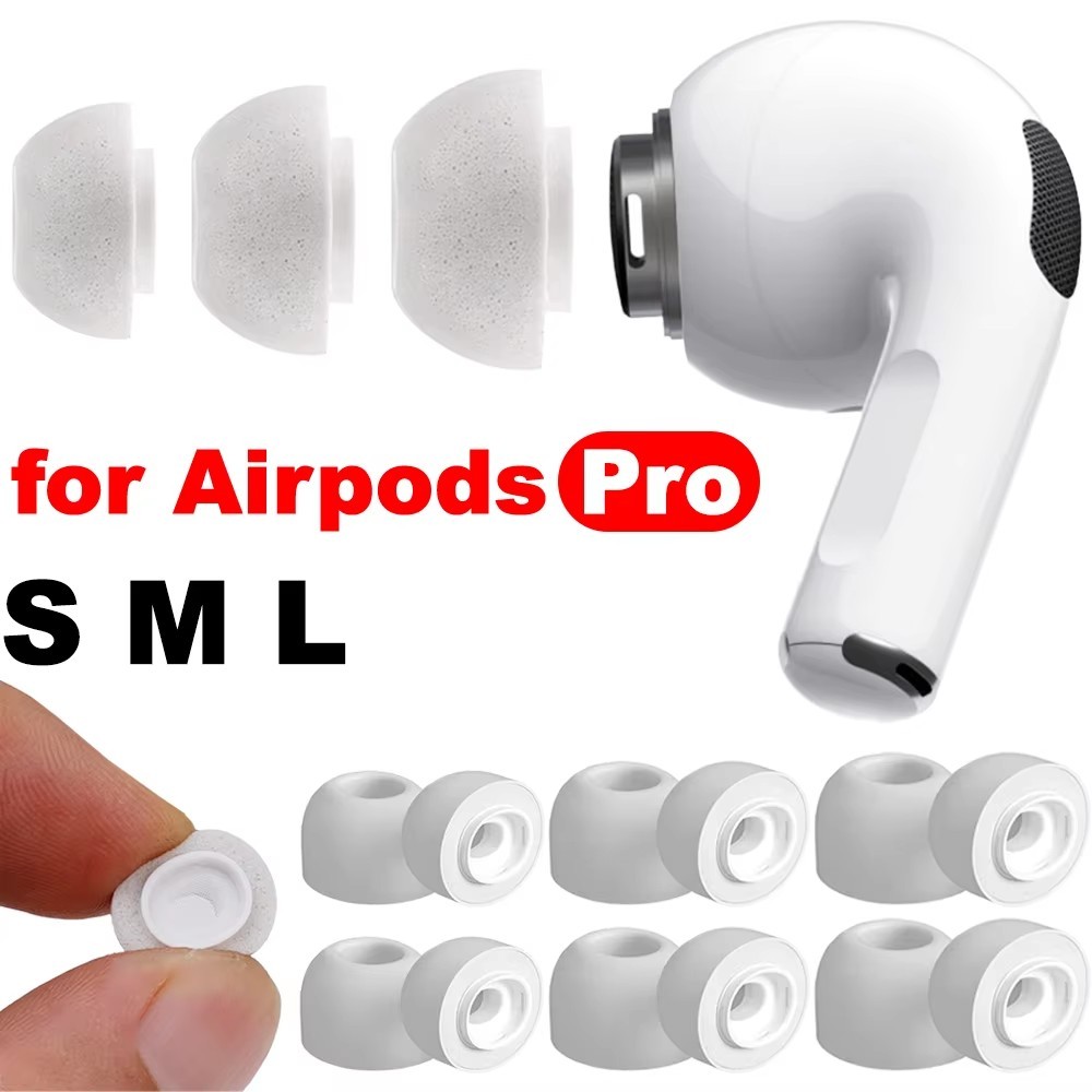 3 Pairs Soft Memory Foam Replacement Ear Tips - Earplugs Sponge Earbuds ...