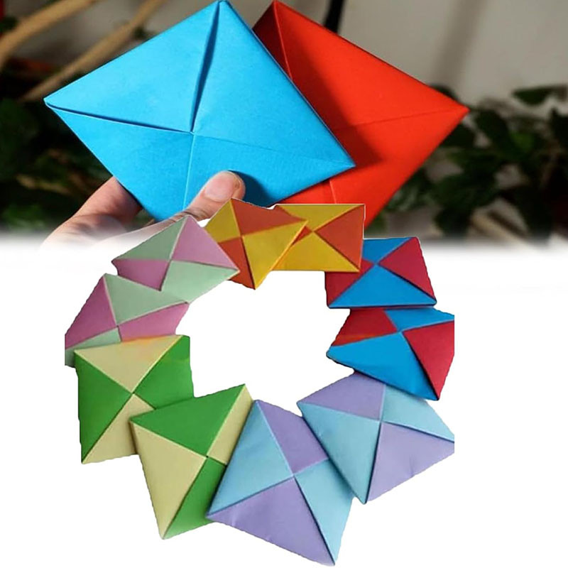 2Pcs Ddakji Paper Flip Toy Ddakji Game Blue Red Hard Cardboard Hiting ...