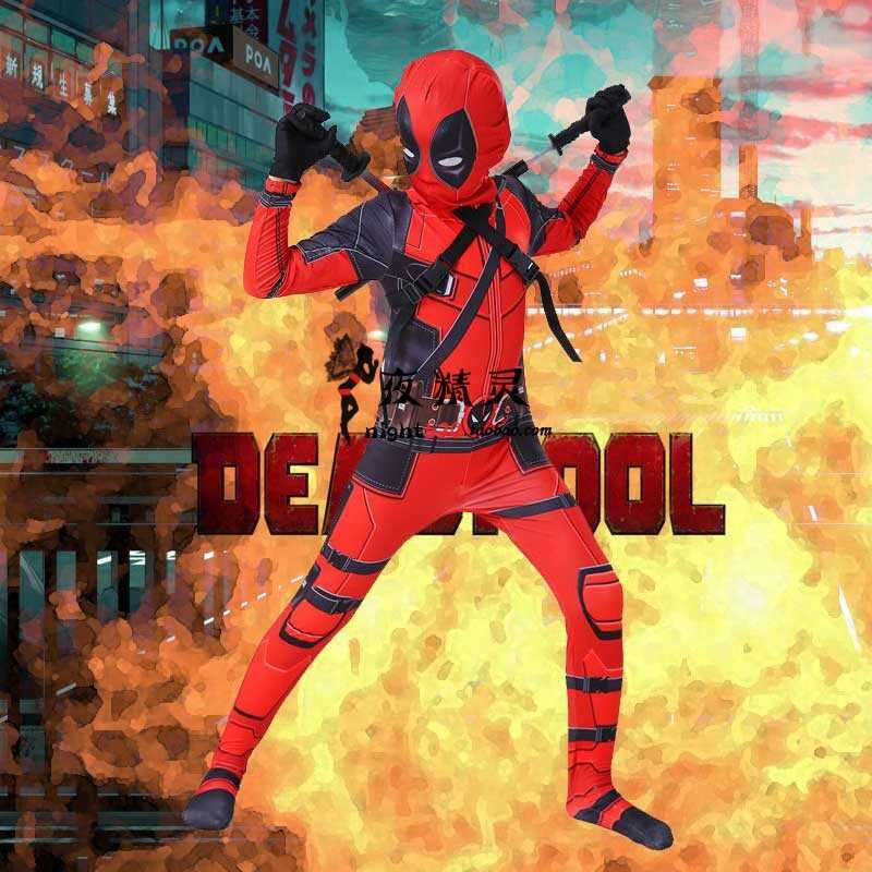 Marvel villain Deadpool Deadpool jumpsuit Halloween children cosplay ...