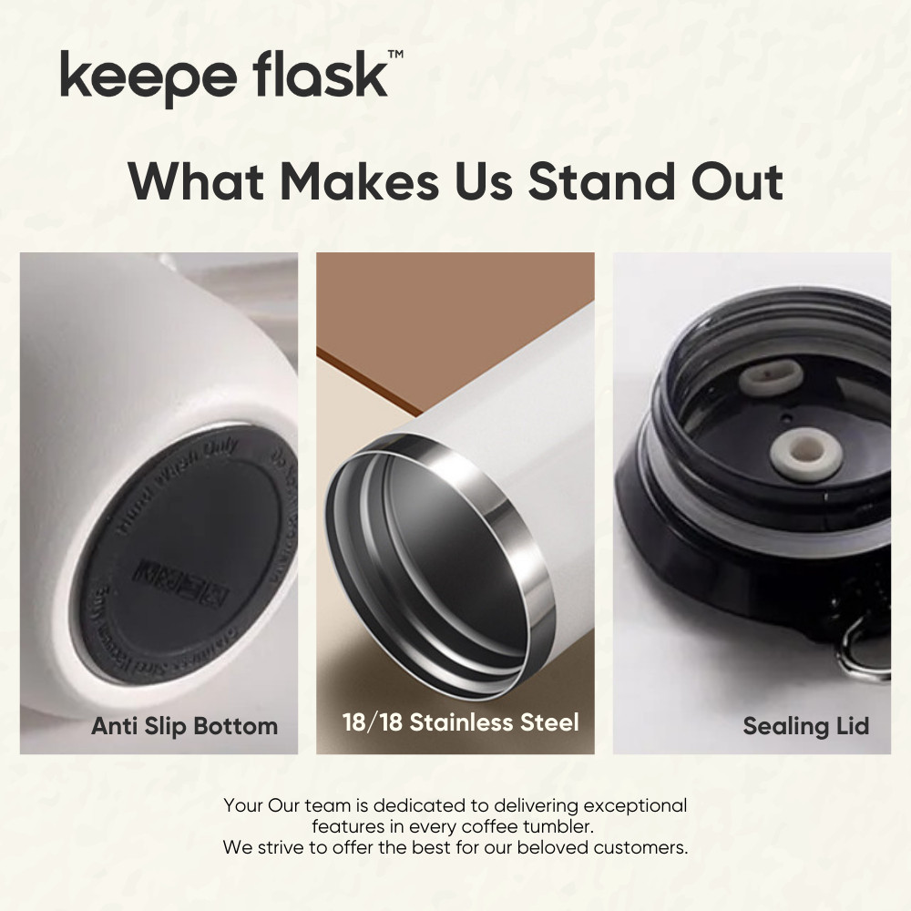 [Name Engraving] Keepe Flask Stainless Steel Pink Coffee Mug Insulated ...