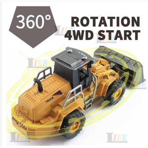 Alloy RC Bulldozer Engineering Vehicle Crane Remote Control Car Toys ...