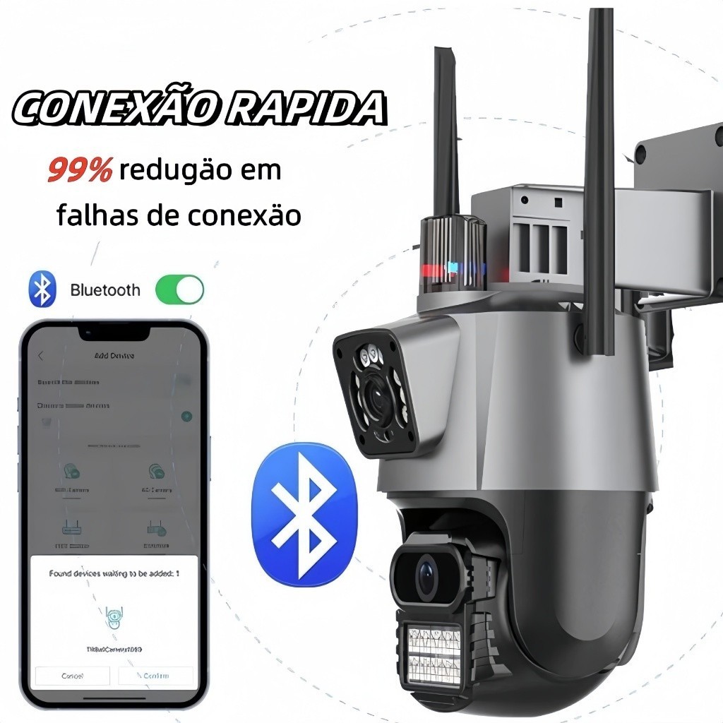 Dual Lens Outdoor Security Camera with Siren 6mp Full Hd 4K360degrees ...