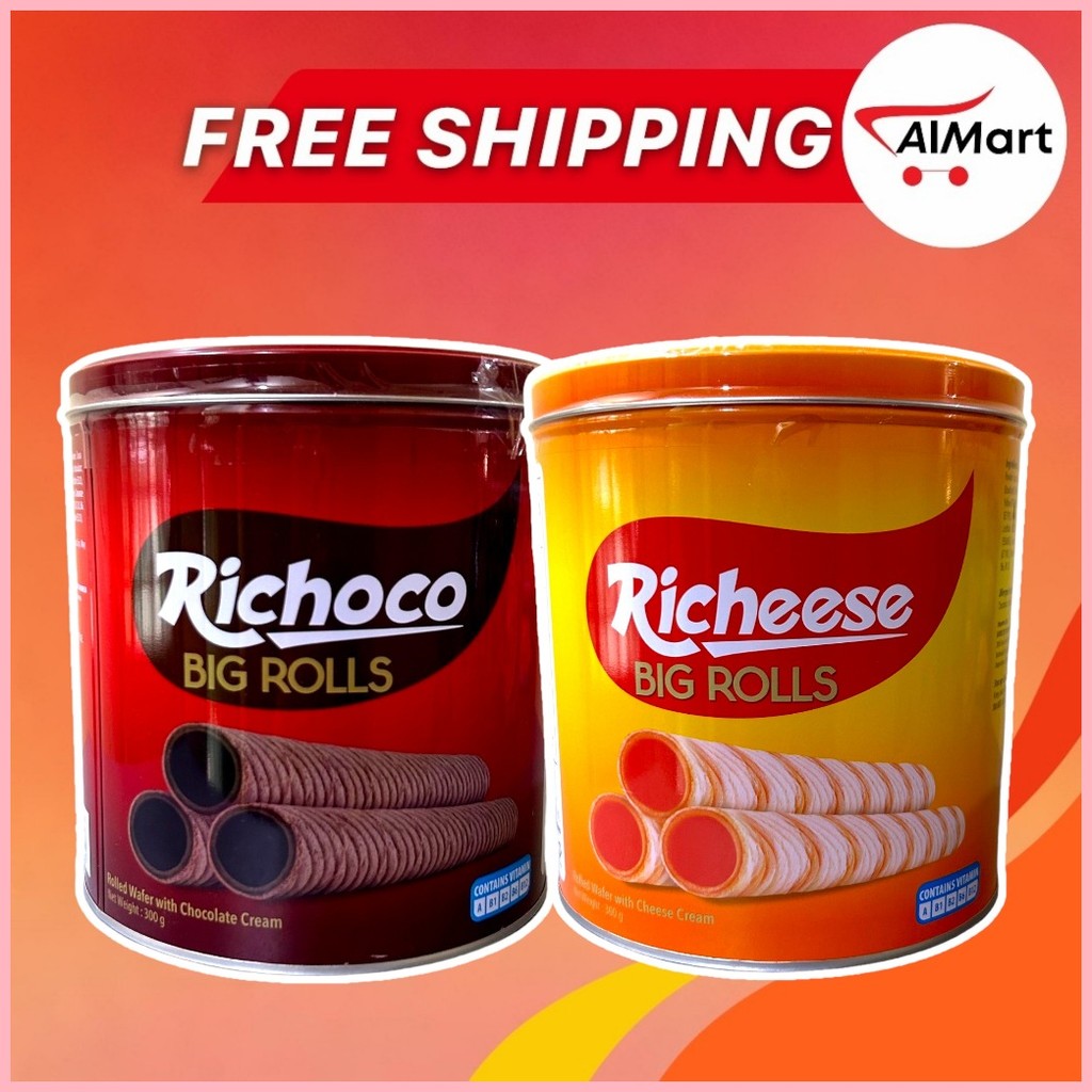 RICHOCO AND RICHEESE BIG ROLLS (300 GRAMS) | Shopee Philippines