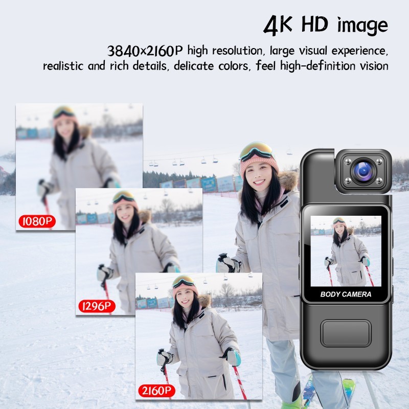 4K HD WiFi Mini Camera Portable Digital Video Recorder Police Body Cam ...