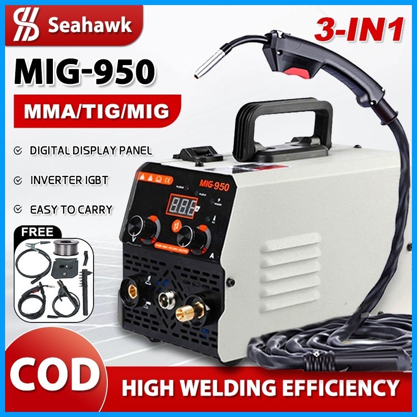 ☪ ☾ MIG welding machine portable MIG950 IGBT inverter MIG&MMA&TIG 3IN1 ...