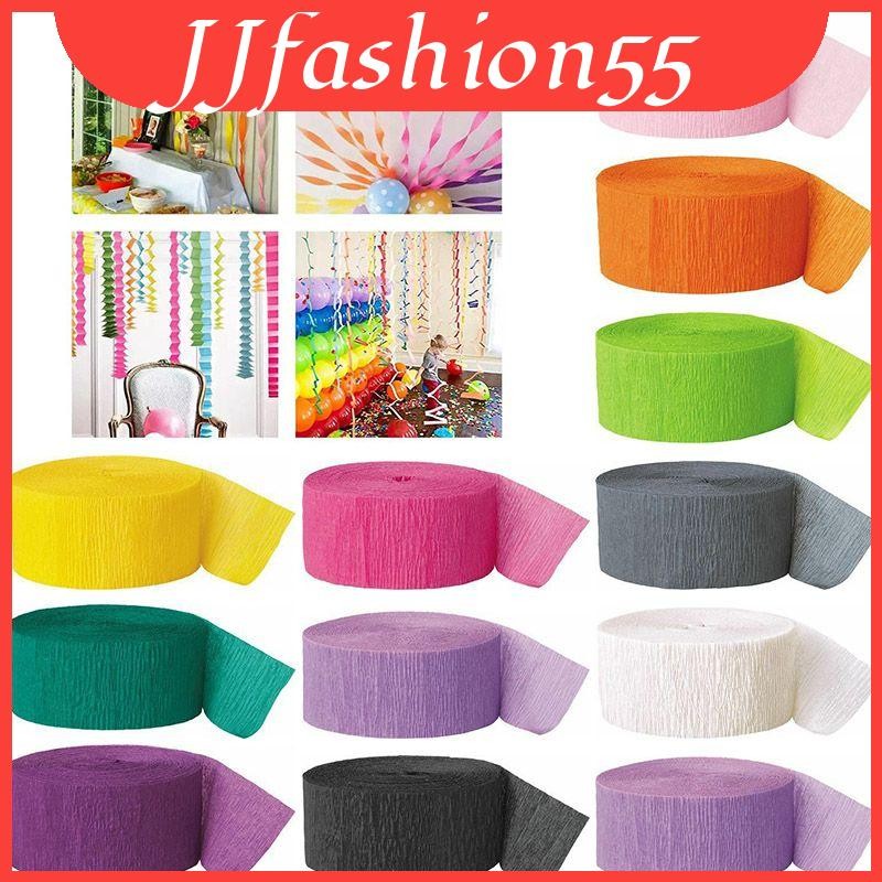 Versatile 82ft Crepe Paper Streamers Roll For Birthdays Weddings ...