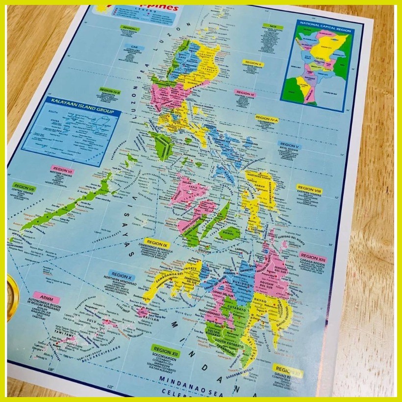 5PCS Posters - World Map, Asia Map, Philippine Map - Philippines, Asian ...