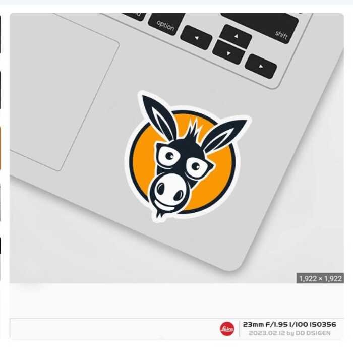 Personalized donkey head fun reflective car sticker for cars ...