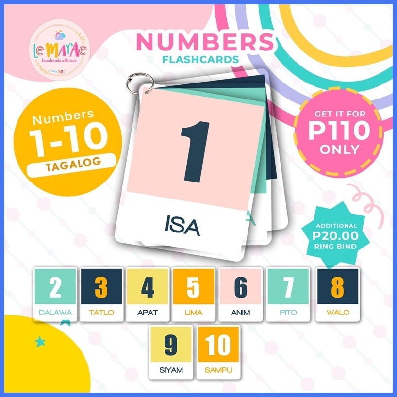 ☃ ┼ NUMBERS TAGALOG FILIPINO MGA NUMERO Laminated Educational ...
