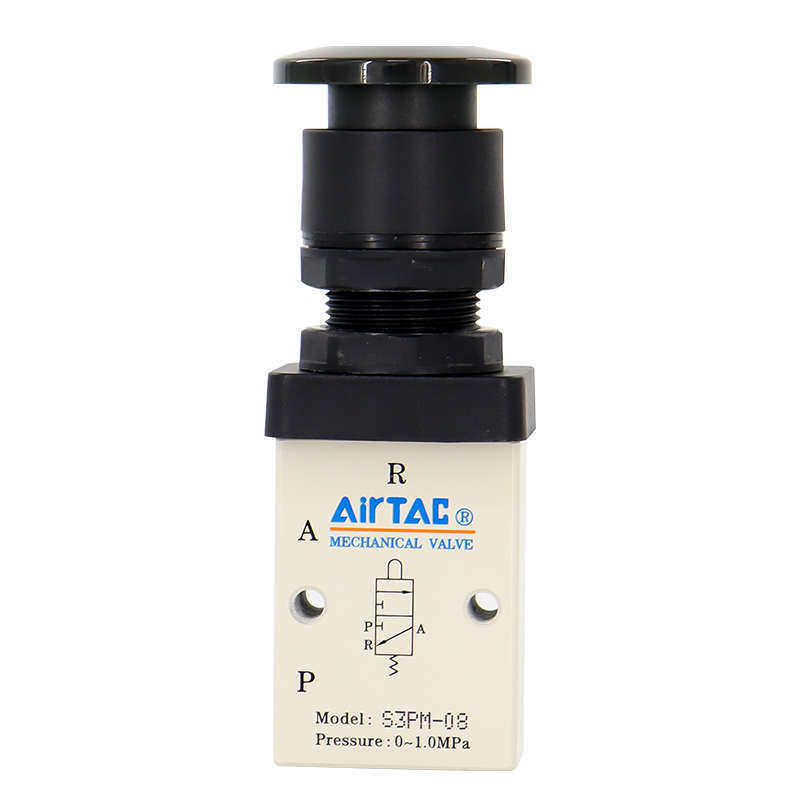 AIRTAC mechanical valve S3PM-M5/06/08R manual switch valve mushroom head control valve | Shopee ...