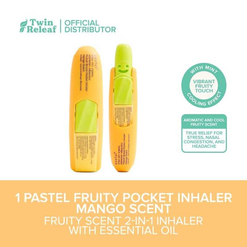 PASTEL Fruity Mango Scent Pocket Inhaler [Menthol, Relieve Dizziness ...