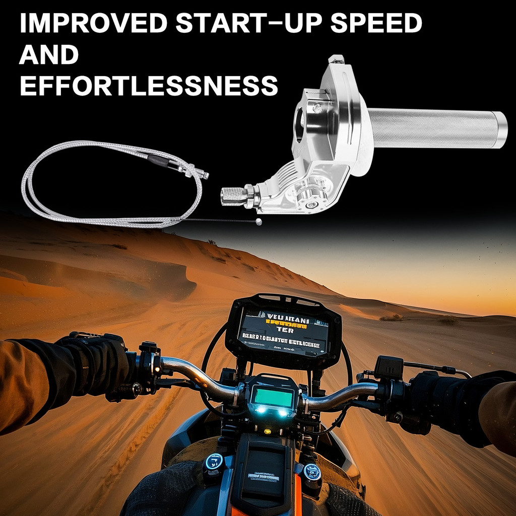 Motorcycle Throttle Twist Grips With Cable 22mm CNC Aluminum Grip ...