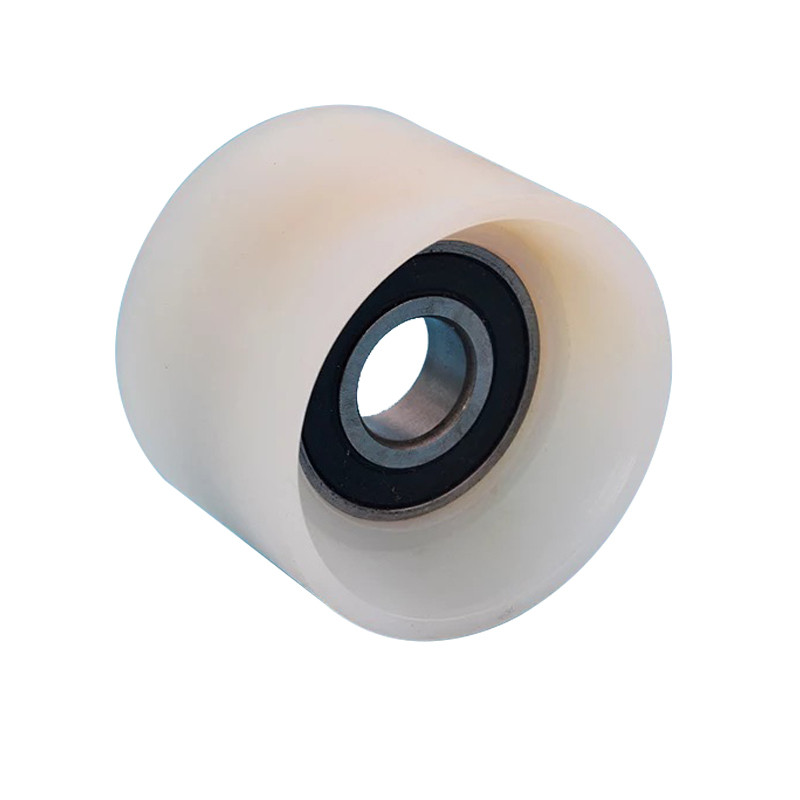 ξ Escalator handrail with support roller, pressure roller, drag roller ...