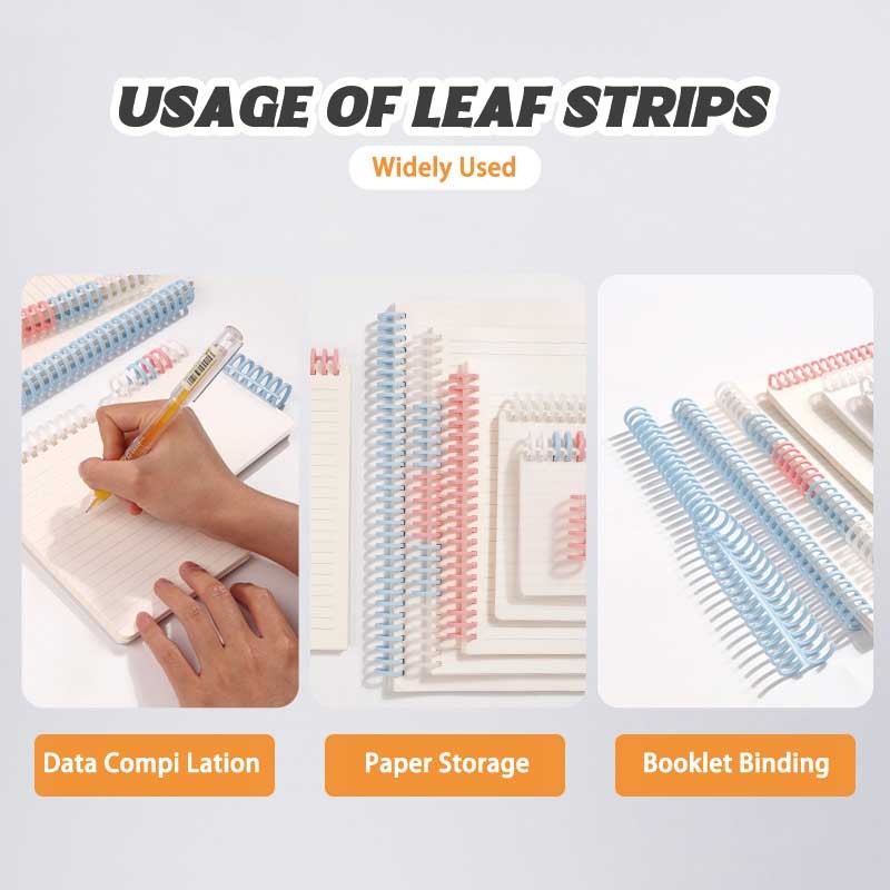 34 Hole Loose Leaf Ring Mixed Color 3:1 Binding Strip DIY Folder Buckle ...