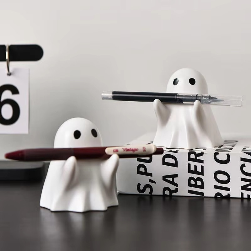 3PCS New Creative Halloween Ghost Pen Holder Cute Spooky Pencil Stand ...