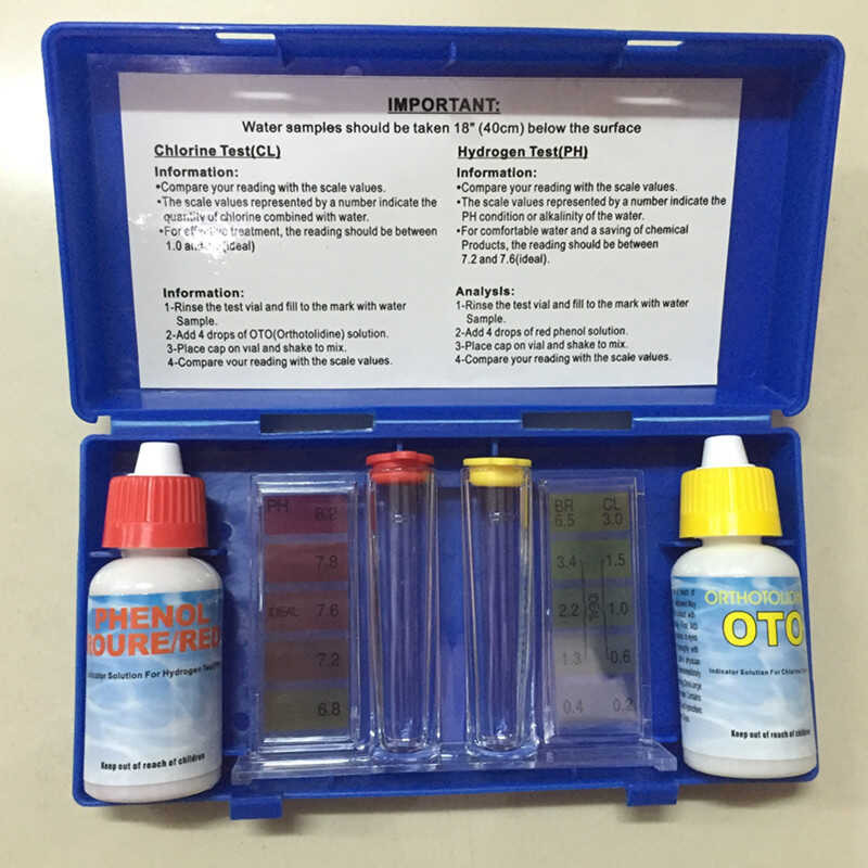 PH & Pool OTO Chlorine Test Kit Para Sa Pool/Spa Water Tester /Spa er ...