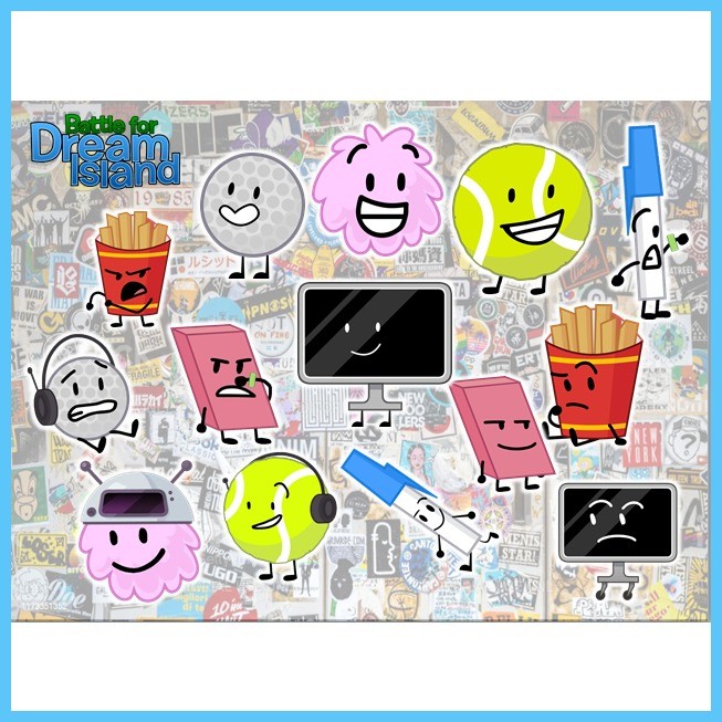 ☢ ♠ BFDI (Battle For Dream Island BFDI) -Vinyl Sticker | Shopee Philippines