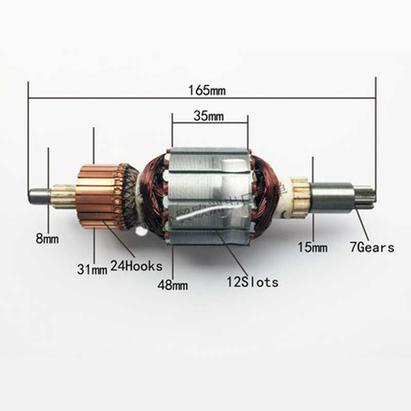 Electric Hammer 7Teeth Armature Motor Rotor Replace For Hilti Te-76 ...