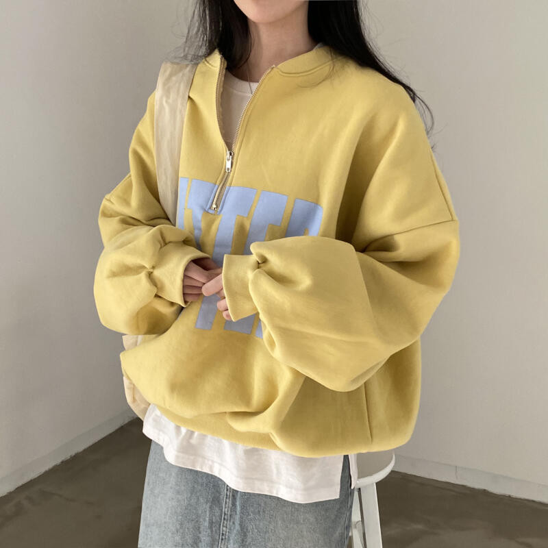 SOLIKE M-2XL Women Korean Style Long Sleeve Sweater Printed Oversized ...