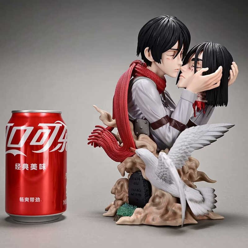 Attack Giant GK Death Kiss Hugging Head Mikasa Ackerman Double Statue ...