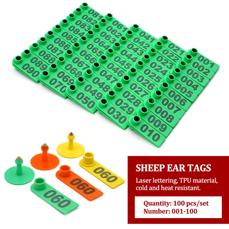 SK Animal Goat Pig Tag Pliers Cards With Number 001-100 Clamp For ...