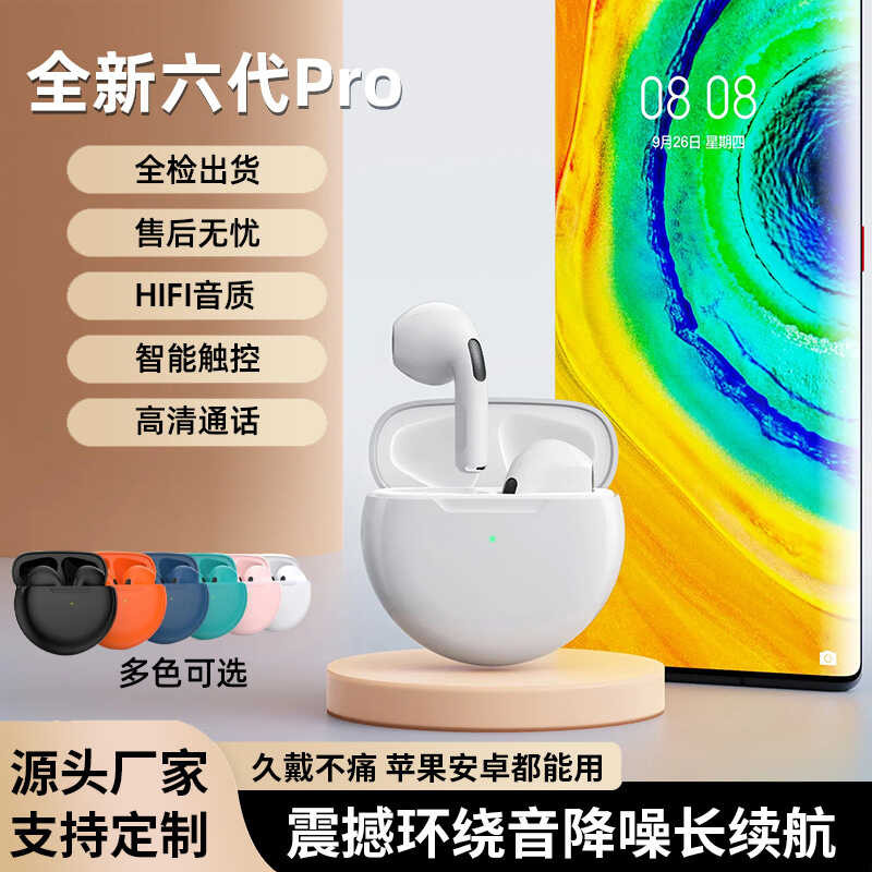New Pro6 Bluetooth Earphones J6 True Wireless Stereo Sound 5.3 HD Call ...