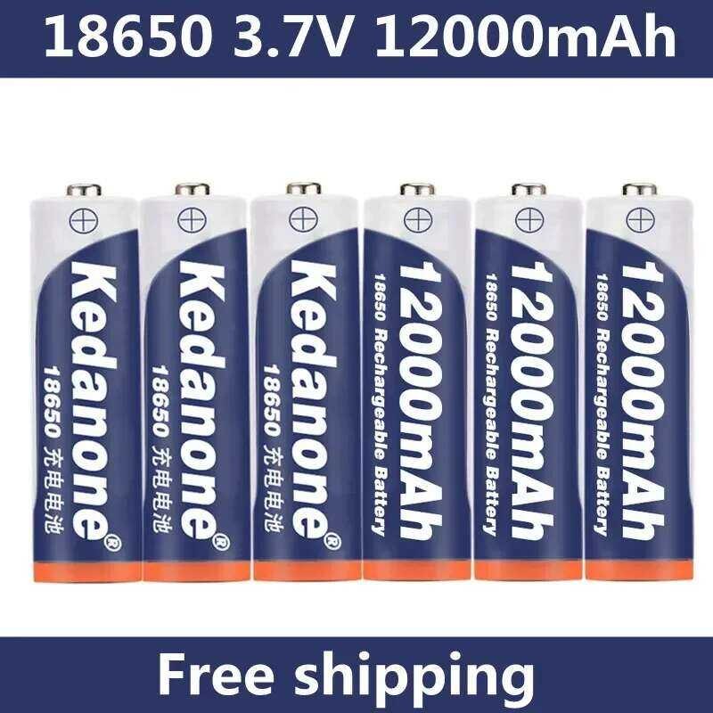 18650 New Rechargeable Battery 3.7V 18650 12000mAh Capacity Li-ion ...