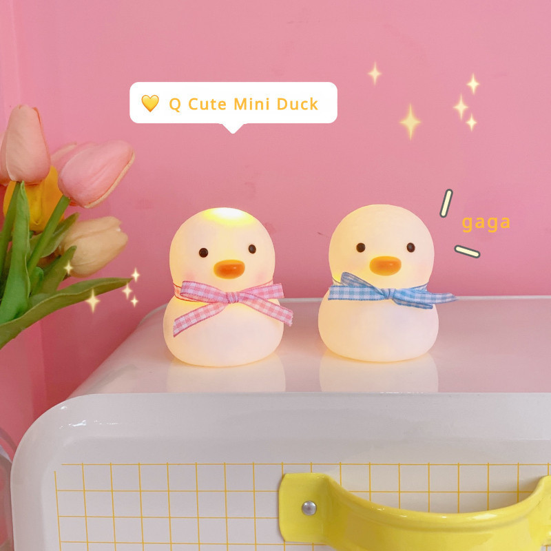 Ins bedroom LED night light mini duck room bedside light decoration new ...