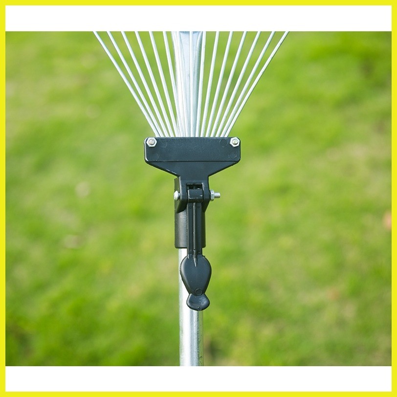 ♈ Adjustable Telescopic Metal Garden Leaf Leaves Rake for Lawn Yard ...