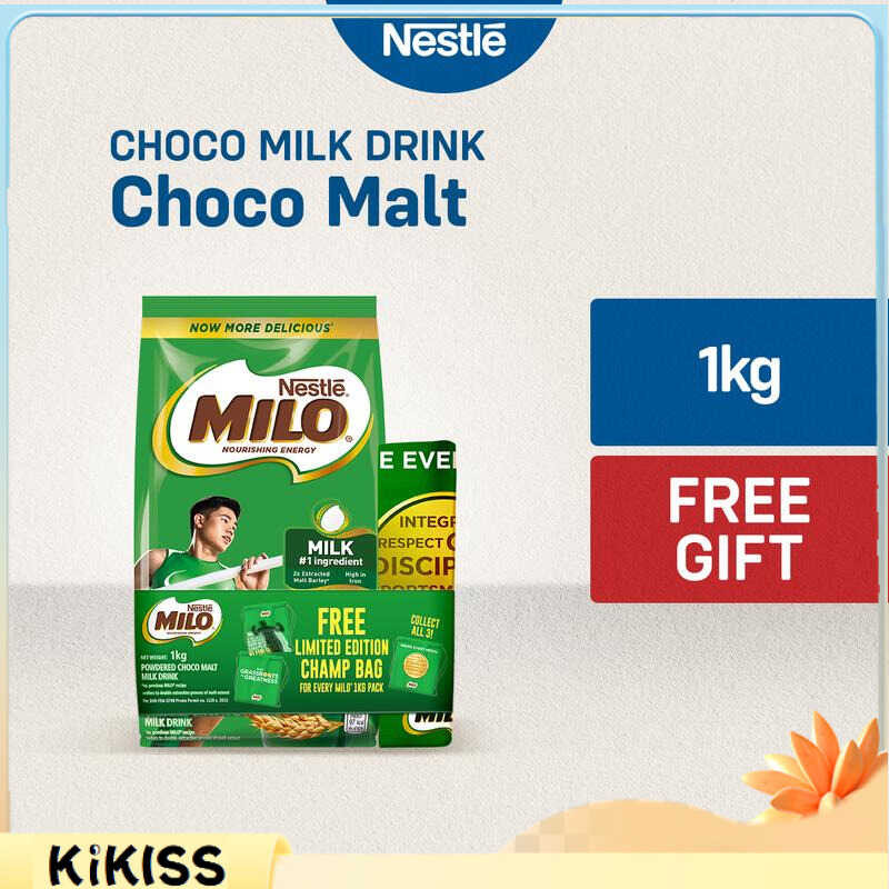 [FREE BAG] Milo Powdered Choco Malt Drink 1kg with FREE Drawstring Bag ...