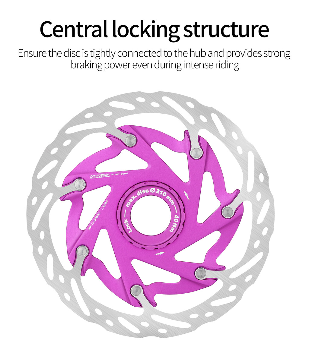 MEROCA Bicycle Center Lock Rotor 140mm160mm hollow heat dissipation ...